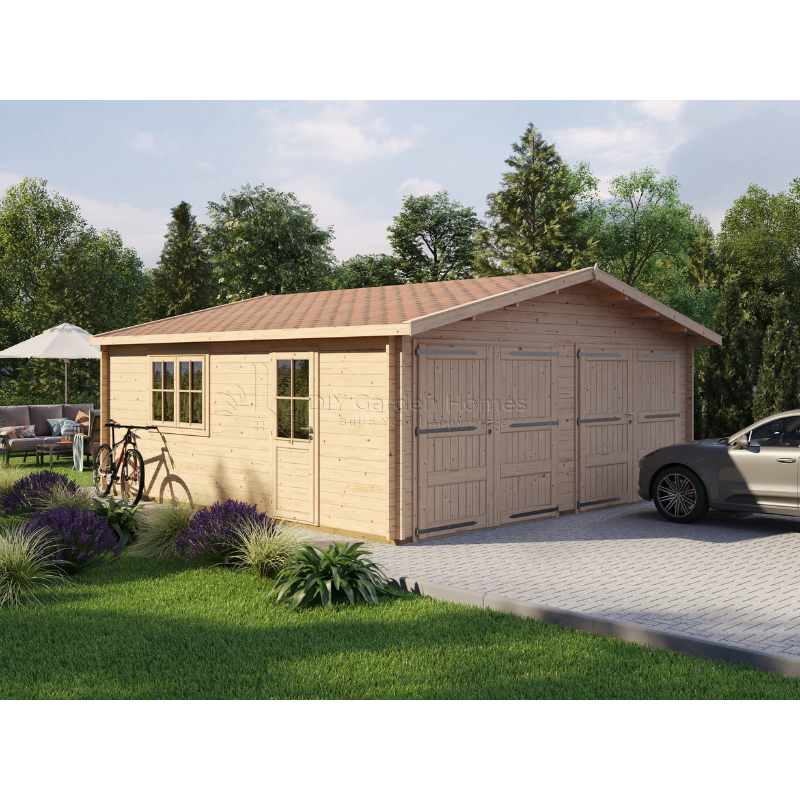 Eurovudas Double Garage - 6m x 6m | DIY Garden Homes