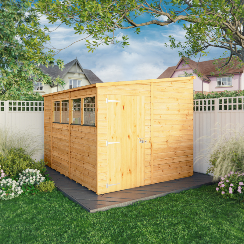 Mercia Woodsman Shiplap Pent Shed - 10x8 | DIY Garden Homes