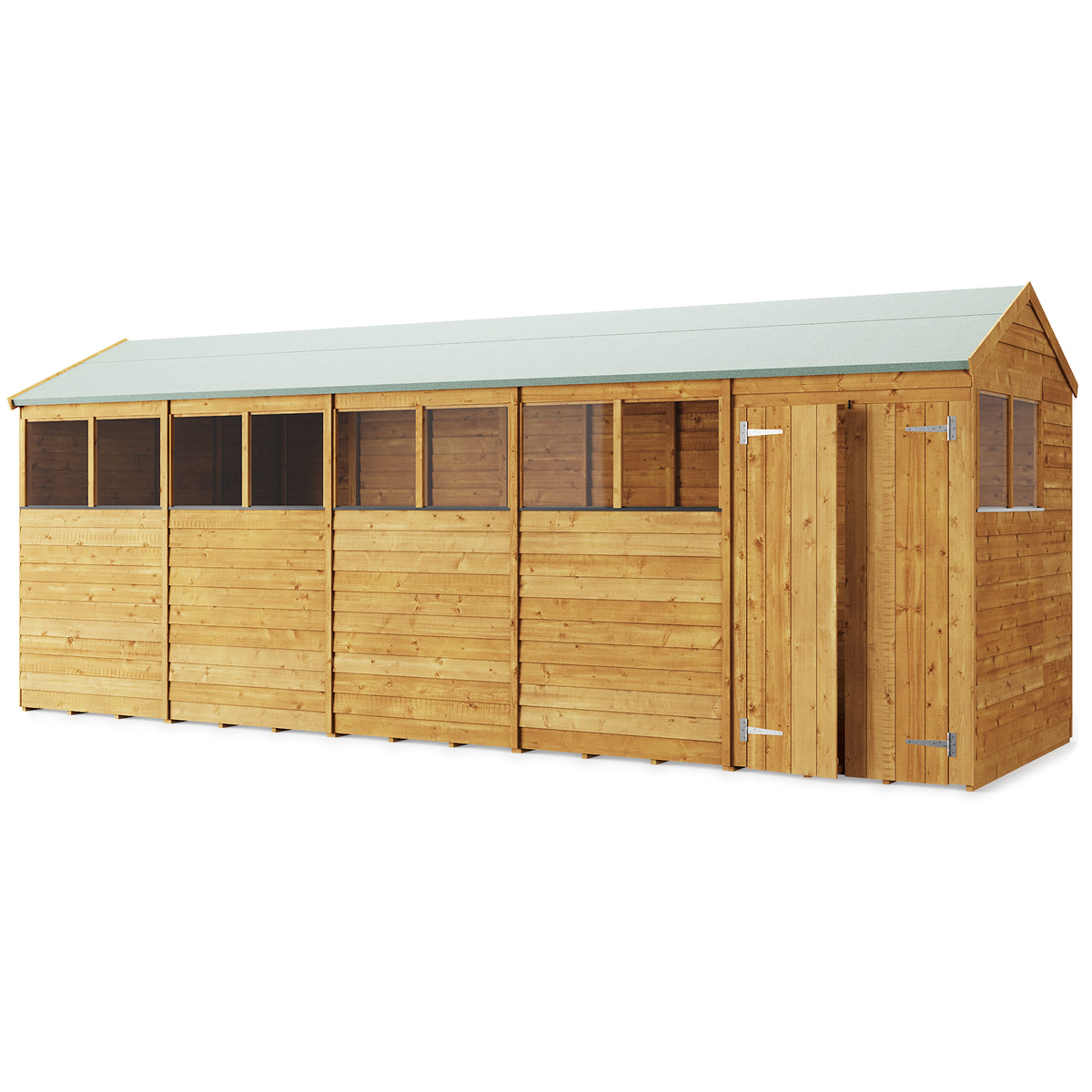 Store More Overlap Apex Shed - 20x6 Windowed — DIY Garden Homes